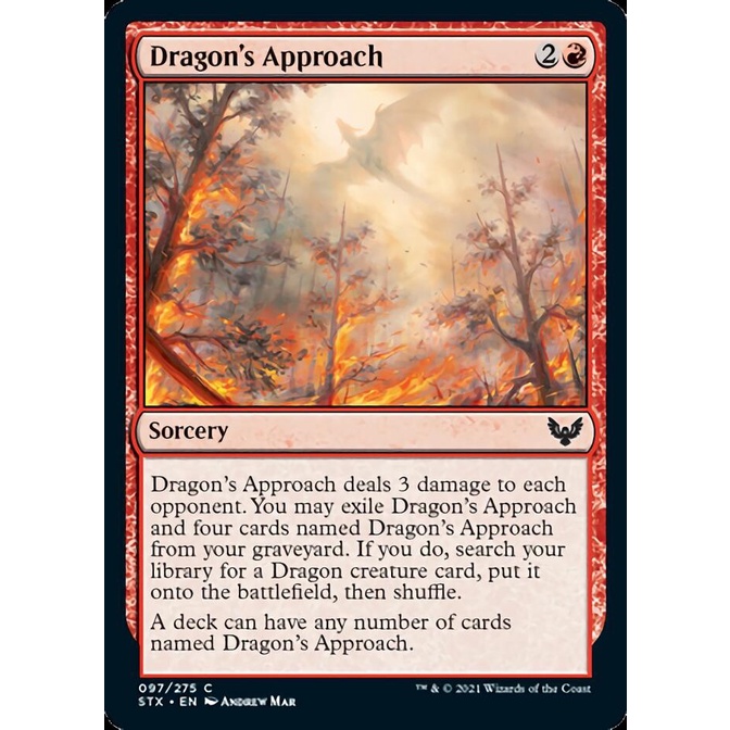 Magic the Gathering - Dragon's Approach - MTG Red - STX - NM | Shopee ...