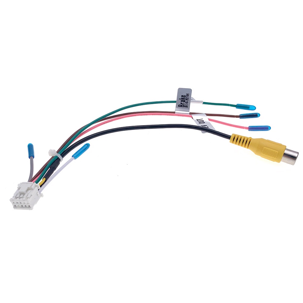 10Pin Car RCA Rear Camera Cable Adapter Connector for Aftermarket ...