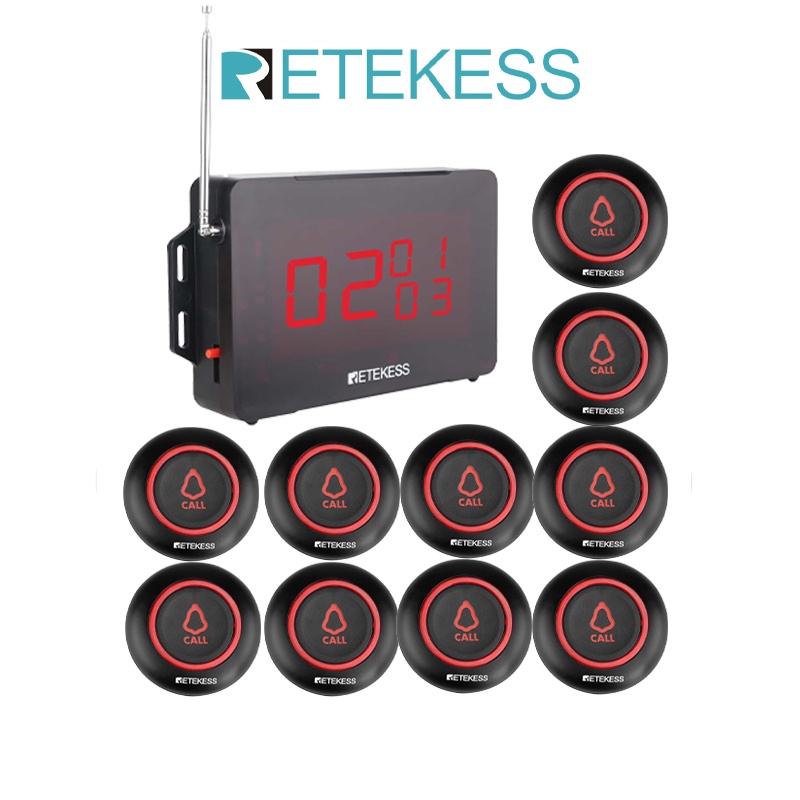 Retekess TD136 Wireless Page Queue Restaurant Calling SystemTable Pager ...