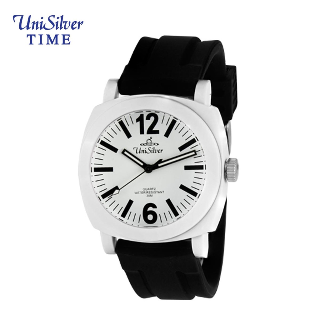 UniSilver TIME Konvex Vertical Analog Rubber Watch KW1132-1004 | Shopee ...