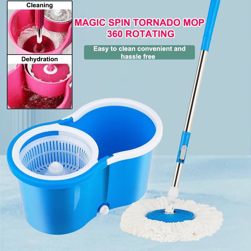 Magic Mop With Spinner Bucket Magic Spin Tornado Mop 360 Easy Rotating ...