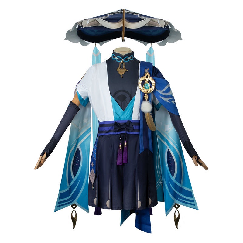 Genshin Impact Kunikuzushi Cosplay Costume Wig Hat Balladeer Wanderer ...