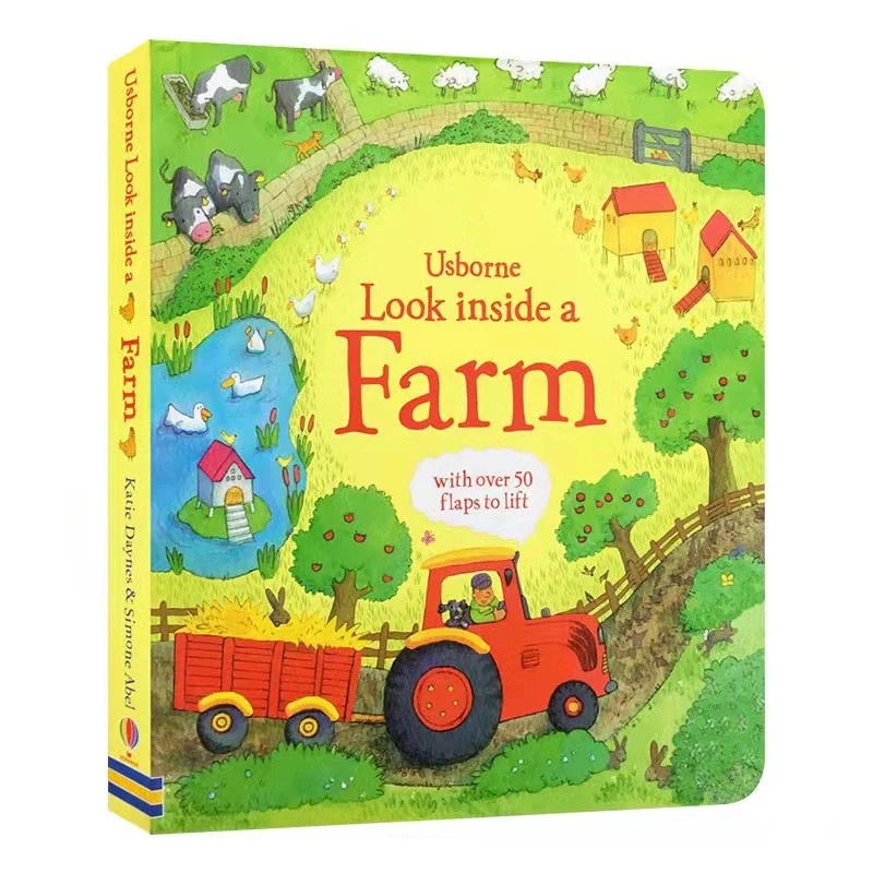 Usborne Look Inside a Farm 3D Educational Board Book Early Learning for ...