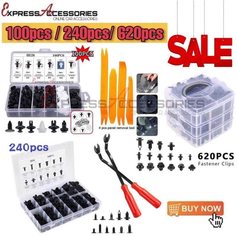 Clip Lock Pins Bumper Plastic Fasteners 6 Sizes 100 Pieces 16 620 (Box ...