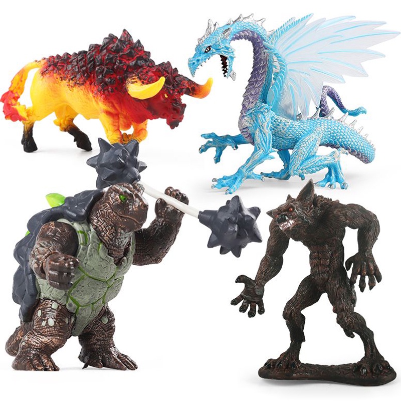 Mythical animal warcraft fire cow ice dragon octopus monster werewolf ...