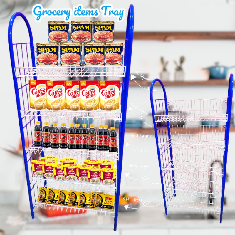 GROCERY TRAY / GROCERY RACK/ MULTI LAYER RACK / 4 LAYERS / 5 LAYERS ...