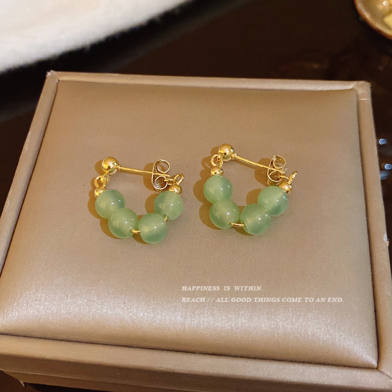 Luxury Jade Piercing Earrings Set Green Drop Earings for Women Earings ...