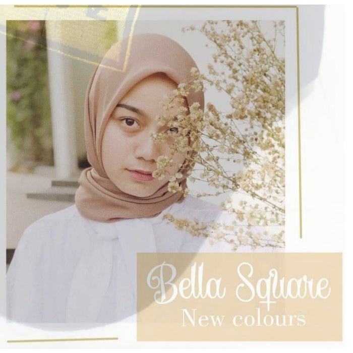 HITAM Bella Square Premium Hijab Square/Bella Square - Black 2023 ...
