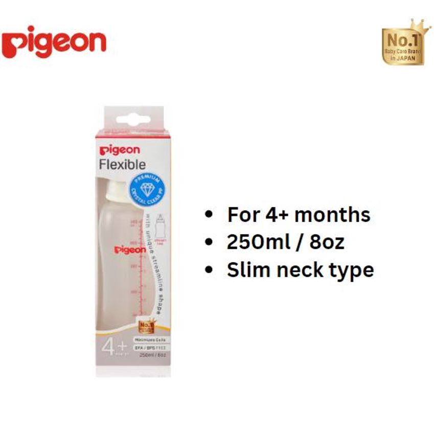 Pigeon Official- Crystal Clear Streamline Feeding Bottle medium flow ...