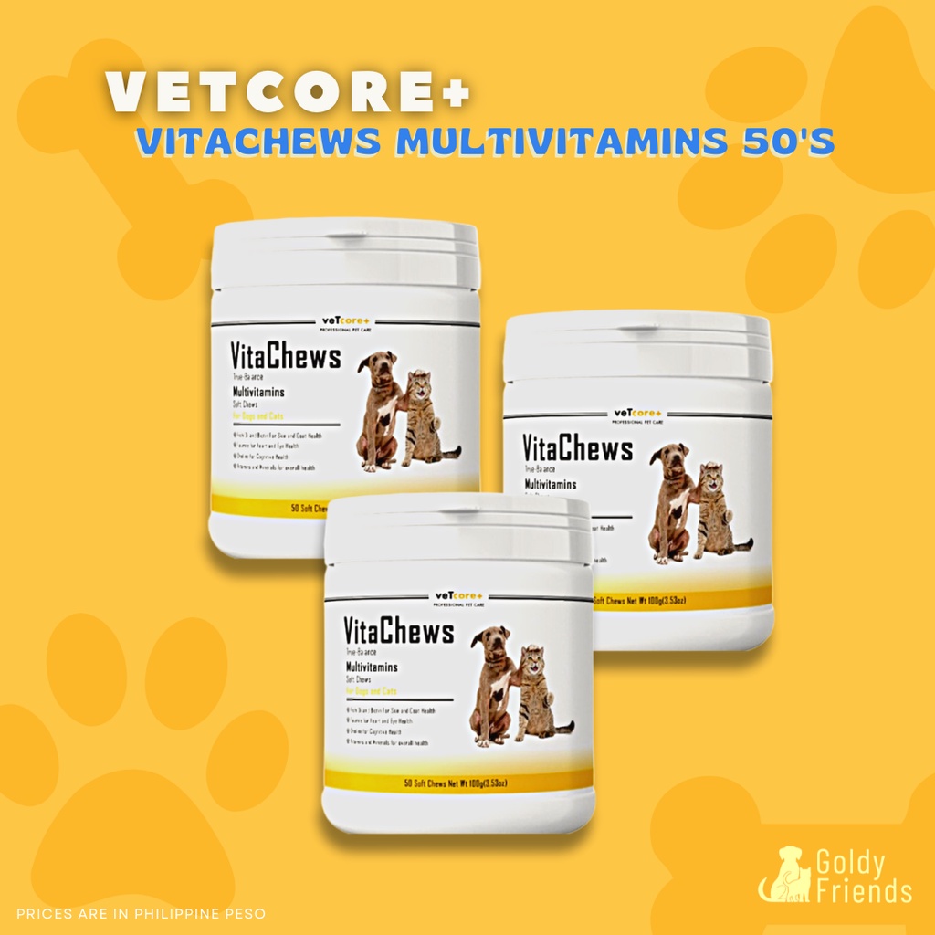 Vetcore+ VitaChews Multivitamins for Dogs and Cats 50/150 Chews ...