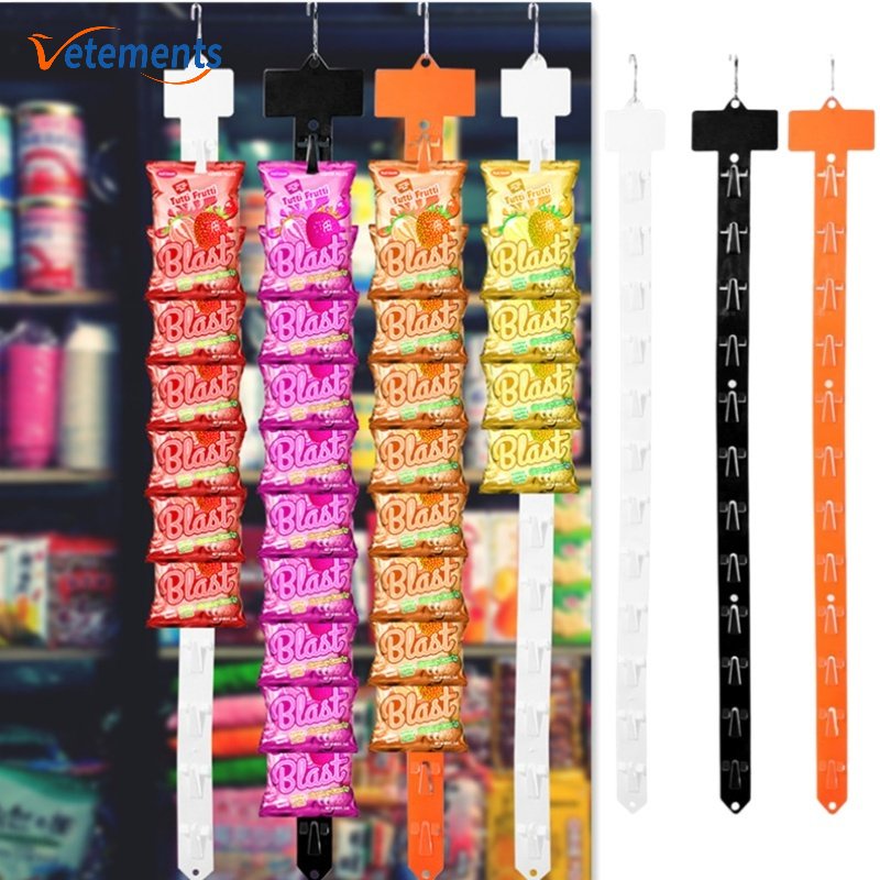 1 Pc Plastic Merchandise Display Hooks Strips with Clips/ Snack ...