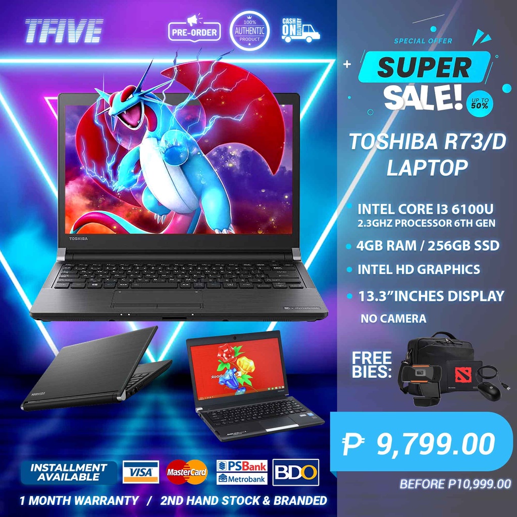 Laptop TOSHIBA R73/D Intel Core i5 6200U 2.3ghz 8gb 128gb SSD(6th ...