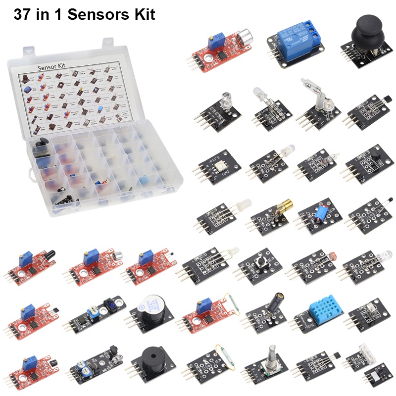 37 in 1 Sensor Kit Starters Kit for UNO R3 for MEGA 2560 Raspberry Pi ...