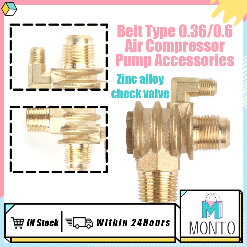 20*19*10mm 3-Port Air Compressor Check Valves One Way Male-Threaded ...