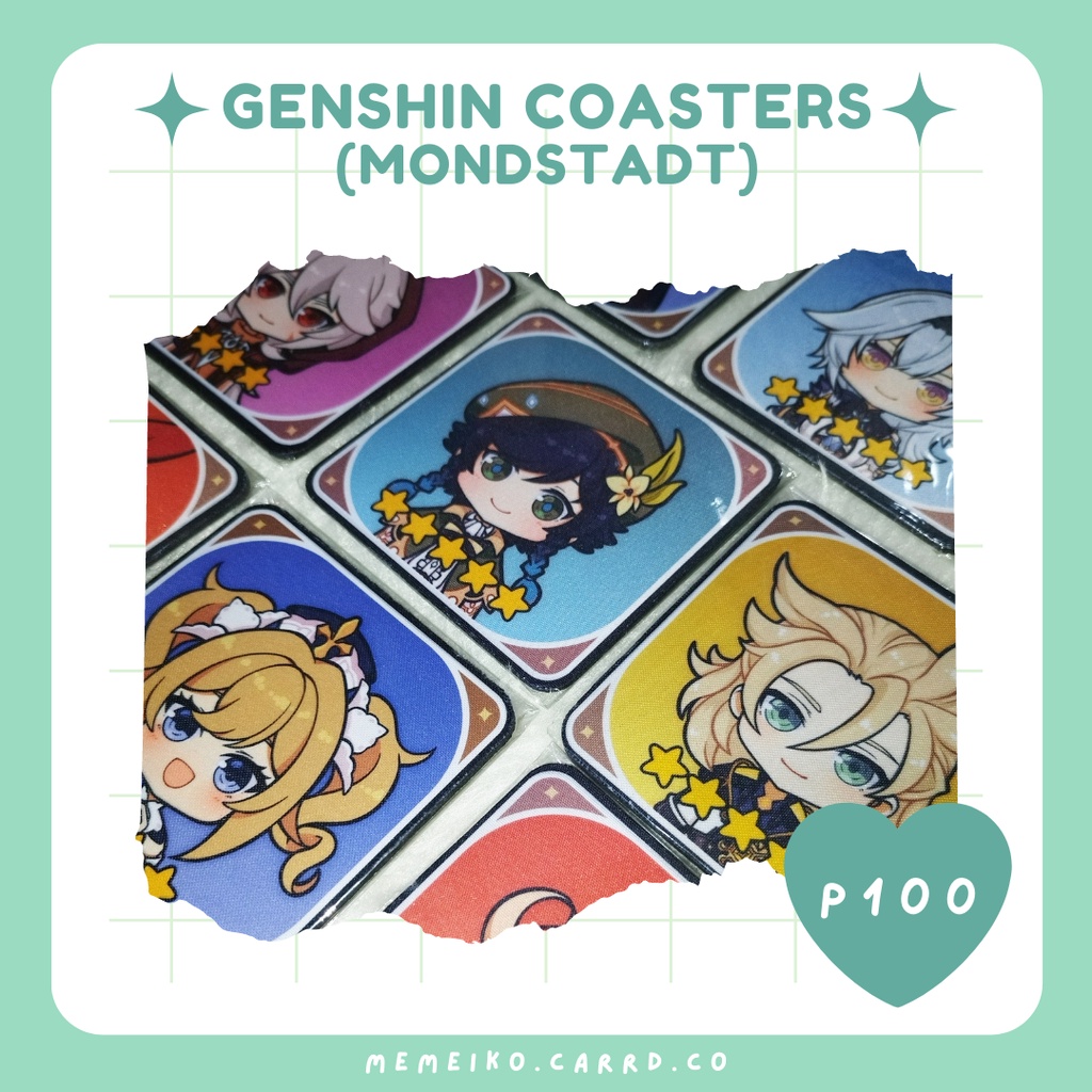 Genshin Impact Character Coaster (Mondstadt) | Shopee Philippines
