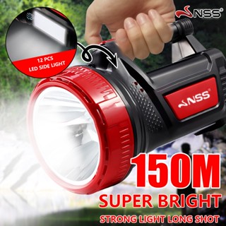 NSS LED Searchlight Flashlight Rechargeable Super Bright 1000mAh LED ...
