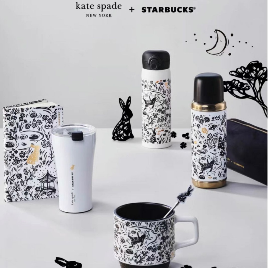 Starbucks Kate Spade Vintage Mug and Thermos with Gift Box | Shopee ...
