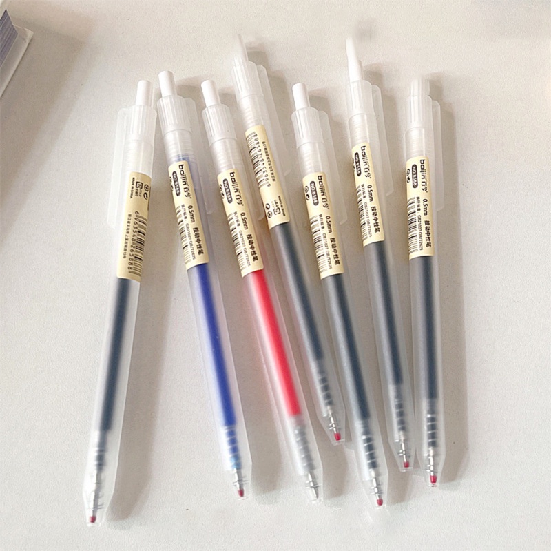 MUJI-STYLE Gel Pen Ins Neutral Pen 0.5mm Black Red Blue Brush Question ...