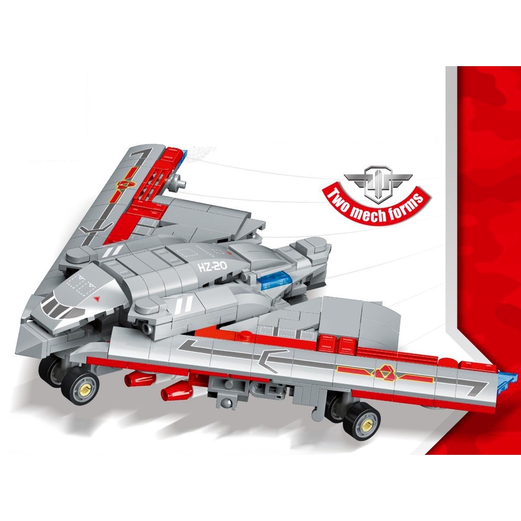 Mytopshop 440PCS MOC 2in1 WW2 H20 Stealth Bomber Mecha Robot Figure ...