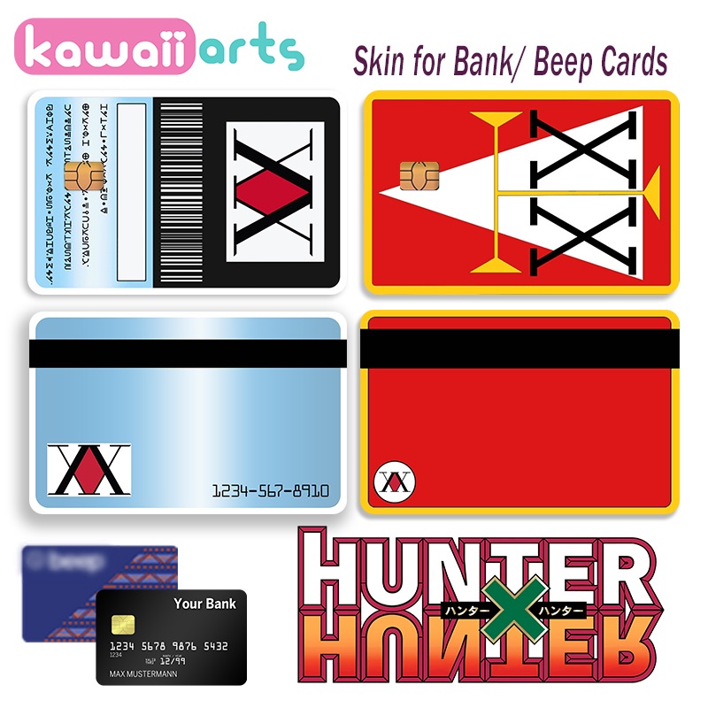 HUNTER X HUNTER - CARD SKIN STICKERS ( ATM / BANK / BEEP / LOYALTY ...