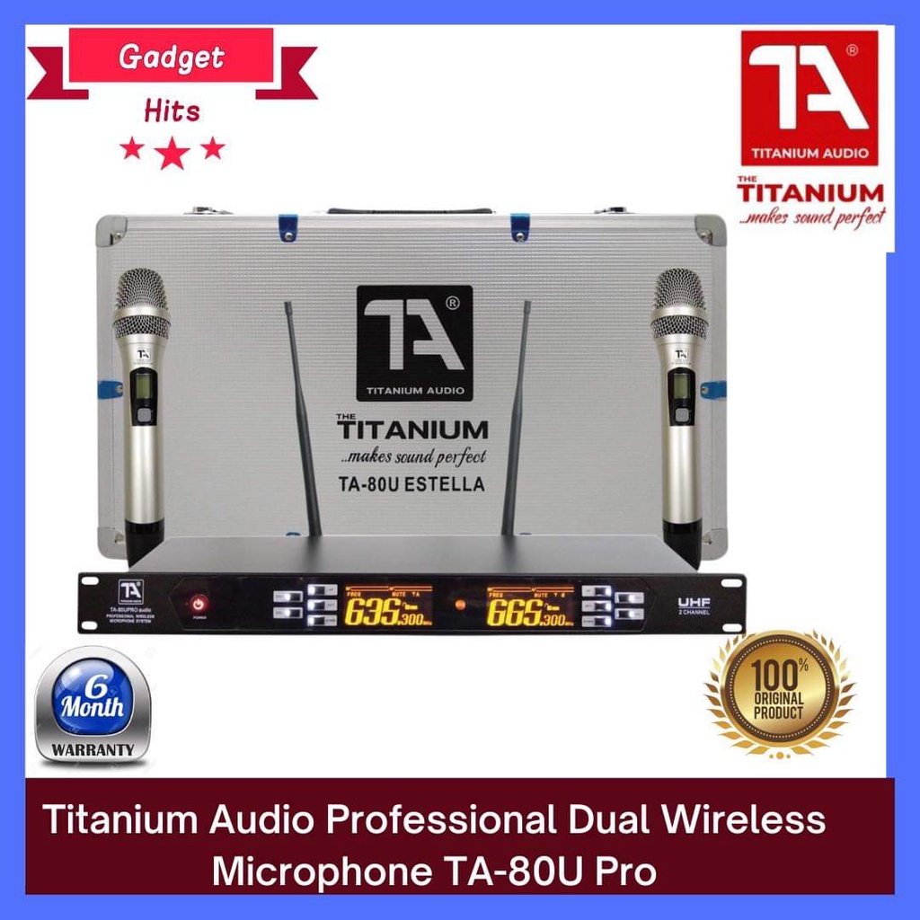 Titanium Audio TA-80U Pro Dual Professional Wireless Microphone ...