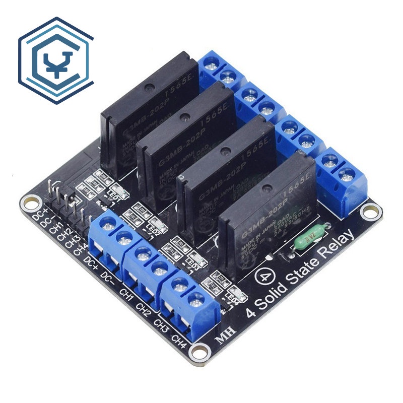 5V Relay 4 Channel OMRON SSR High Level Solid State Relay Module 250V 2A For Arduino | Shopee ...