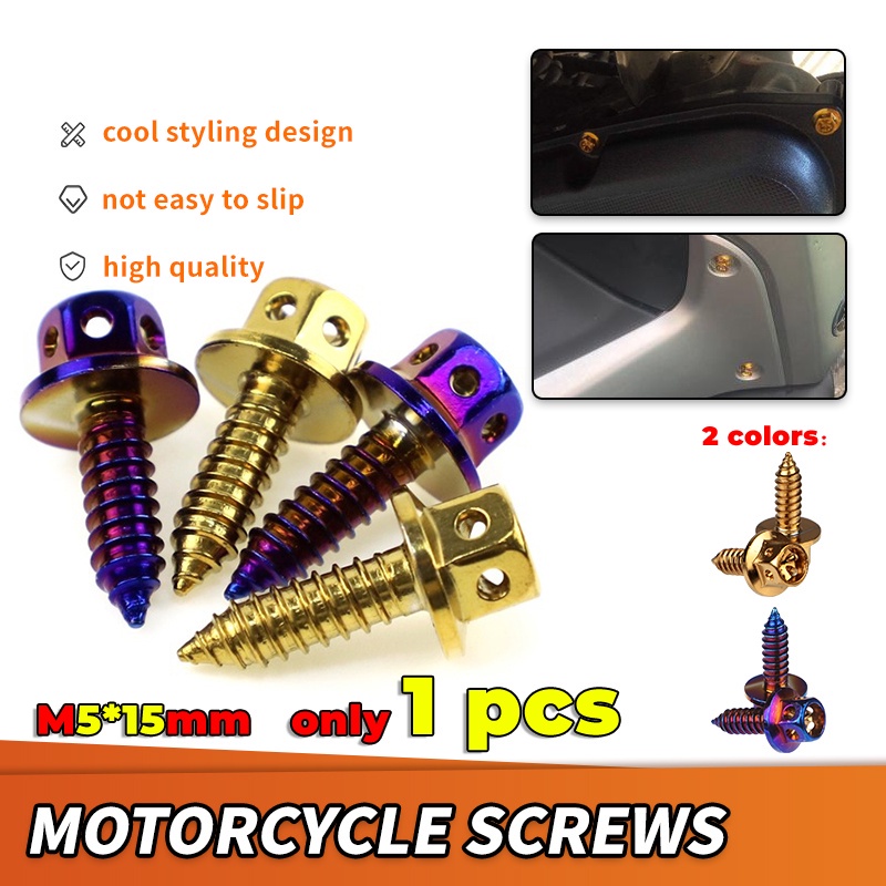 TOTO Motorcycle Screws 5x15 Heng Body Bolt Pattern Various Colors (1PCS) | Shopee Philippines