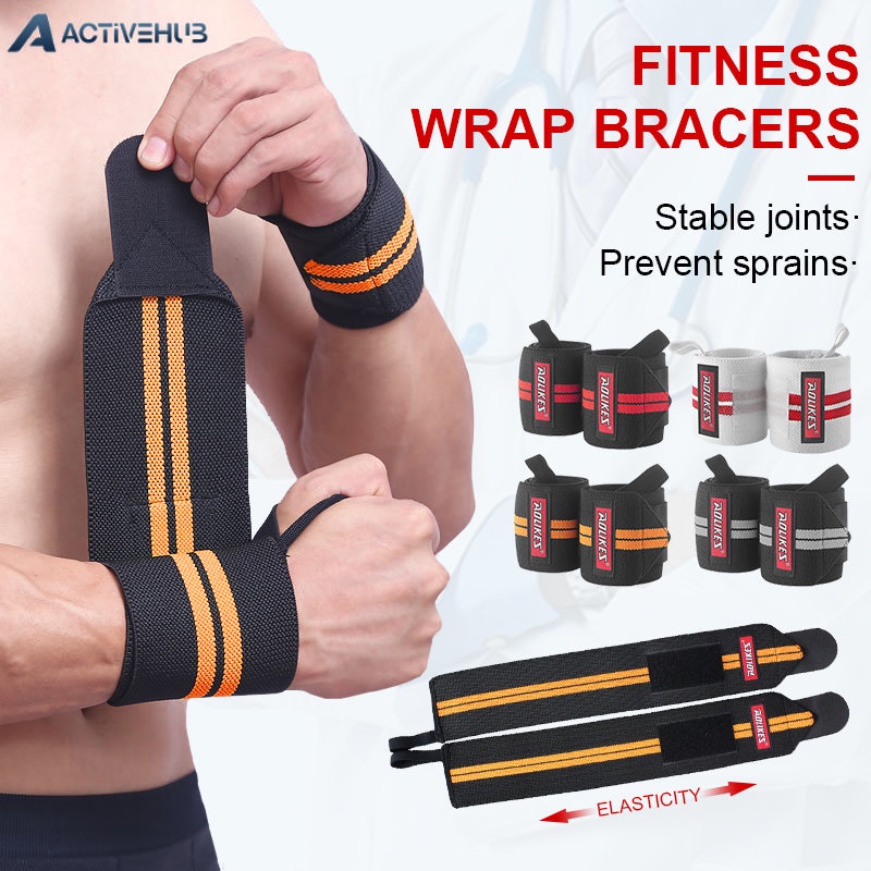 1Pair Gym Fitness Wrist Support Weight Lifting Strap Gym Wrap Bandage ...
