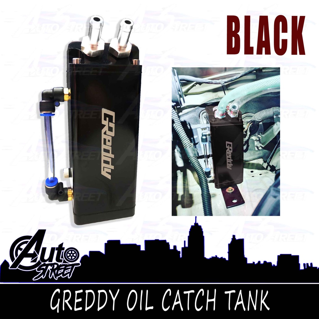 Greddy Universal Oil Catch Can / Oil Catch Tank (Black) | Shopee ...