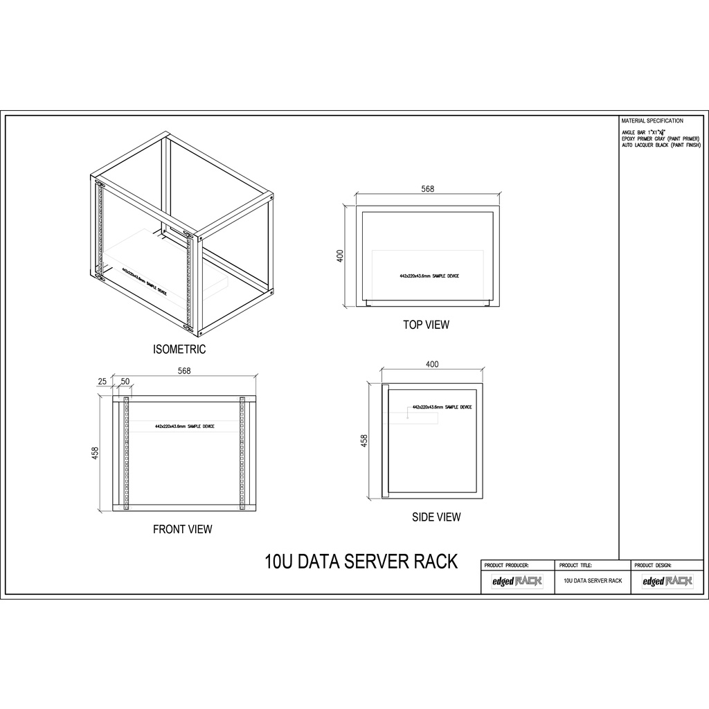 10U Data Server Rack / Open Frame Server Rack / Data Cabinet / Server ...