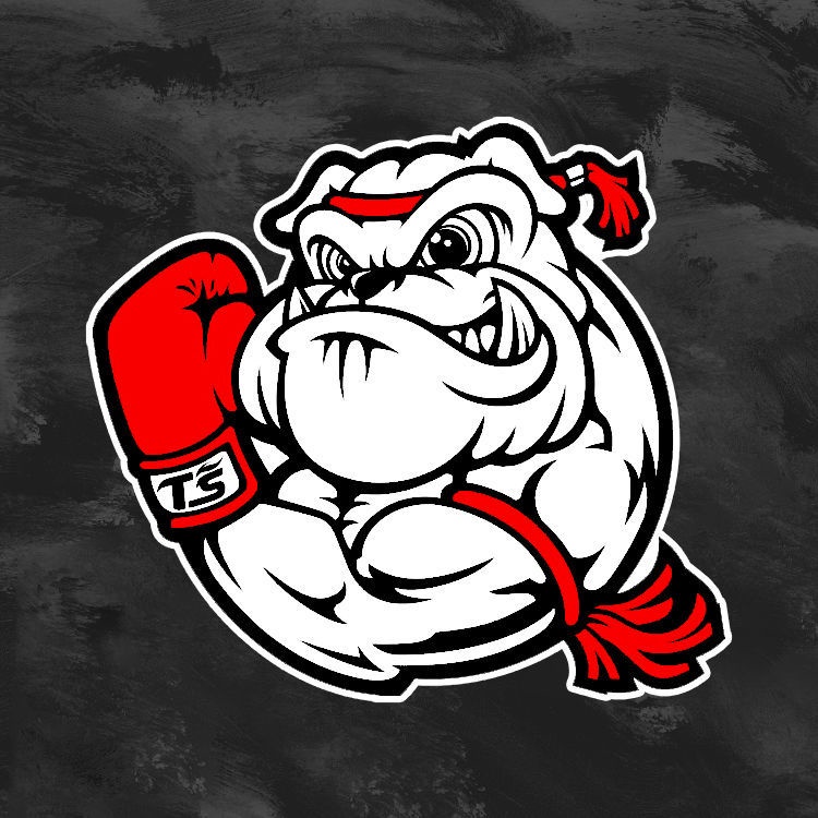 Car Sticker Strong Muscle Boxing Bulldog Creative Cartoon Body Block ...