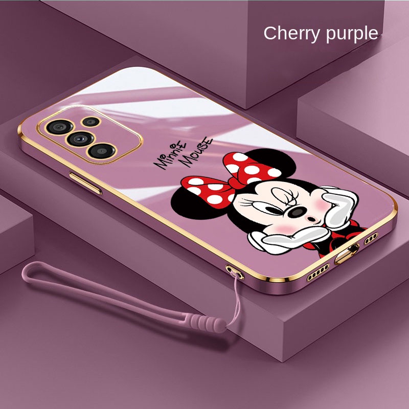 Samsung Galaxy A06 A15 A25 A35 A55 5G A14 5G A34 A54 5G Luxury Minnie Mouse Rubber Phone Cover ...
