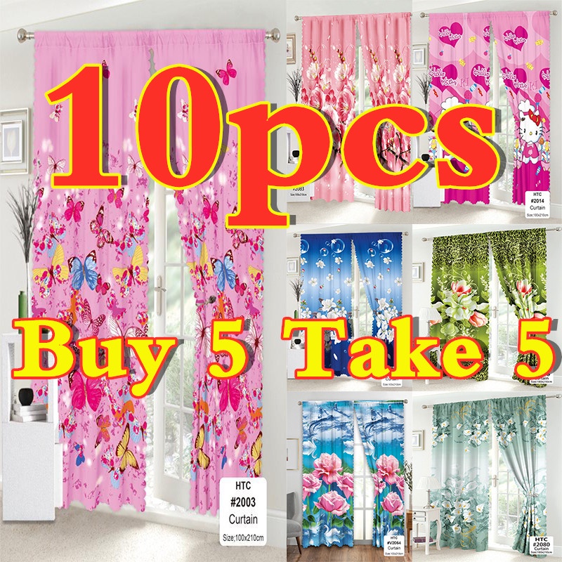 Buy 5 Take 5 10pcs Window Curtain Sale For Window And Door Cortina ...