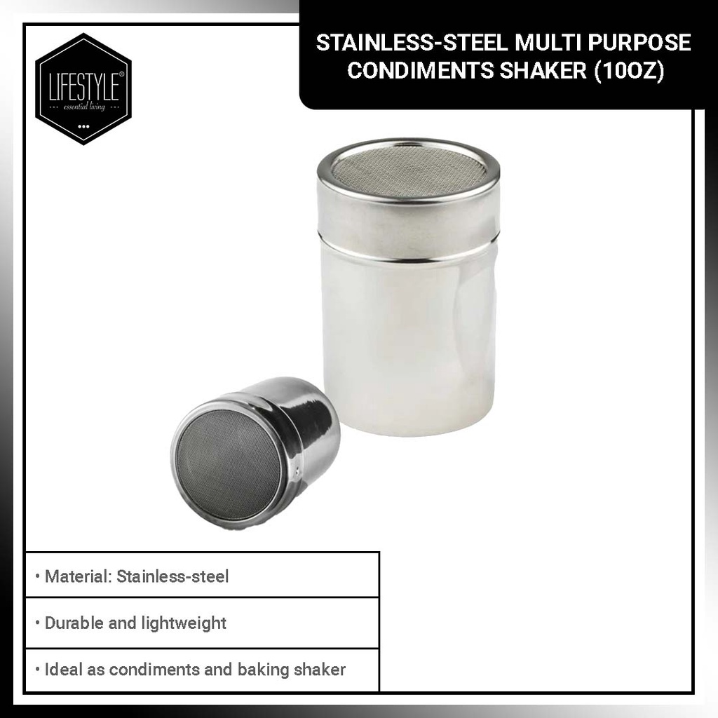 Lifestyle Multi Purpose Condiments and Baking Shaker Stainless Steel ...
