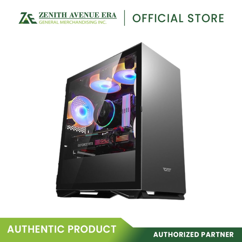 DarkFlash DLM 22 Black LUXURY M-ATX Door Opening of Tempered Glass ...