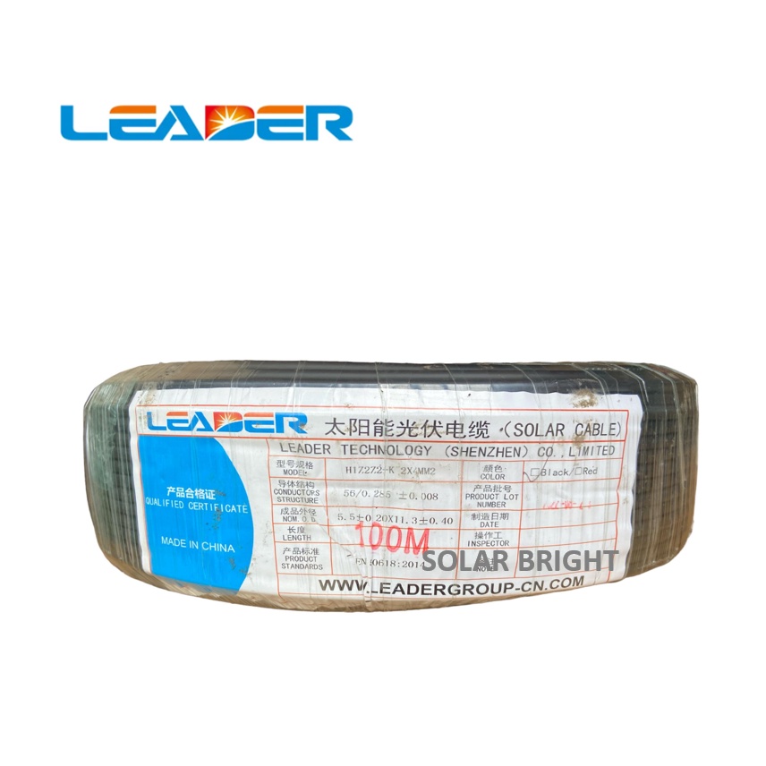 100 Meter 1 Roll PV cable solar cable 2.5mm2 4.0mm2 6.0mm2 twin-core DC ...
