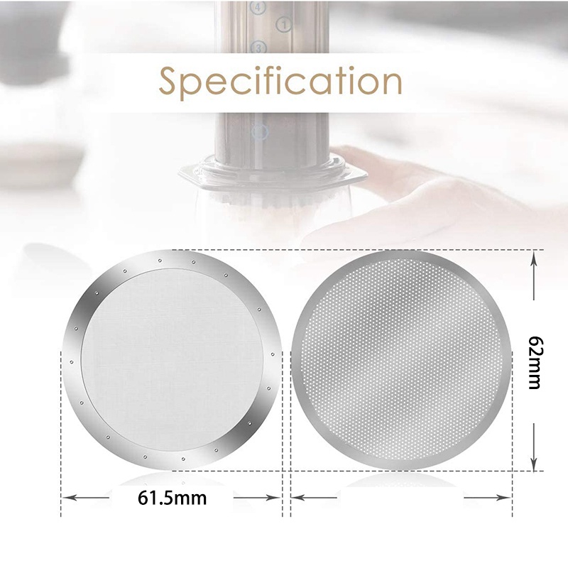 【Xiongqi】3 Pack Metal Reusable Coffee Filter Mesh for AeroPress Coffee ...