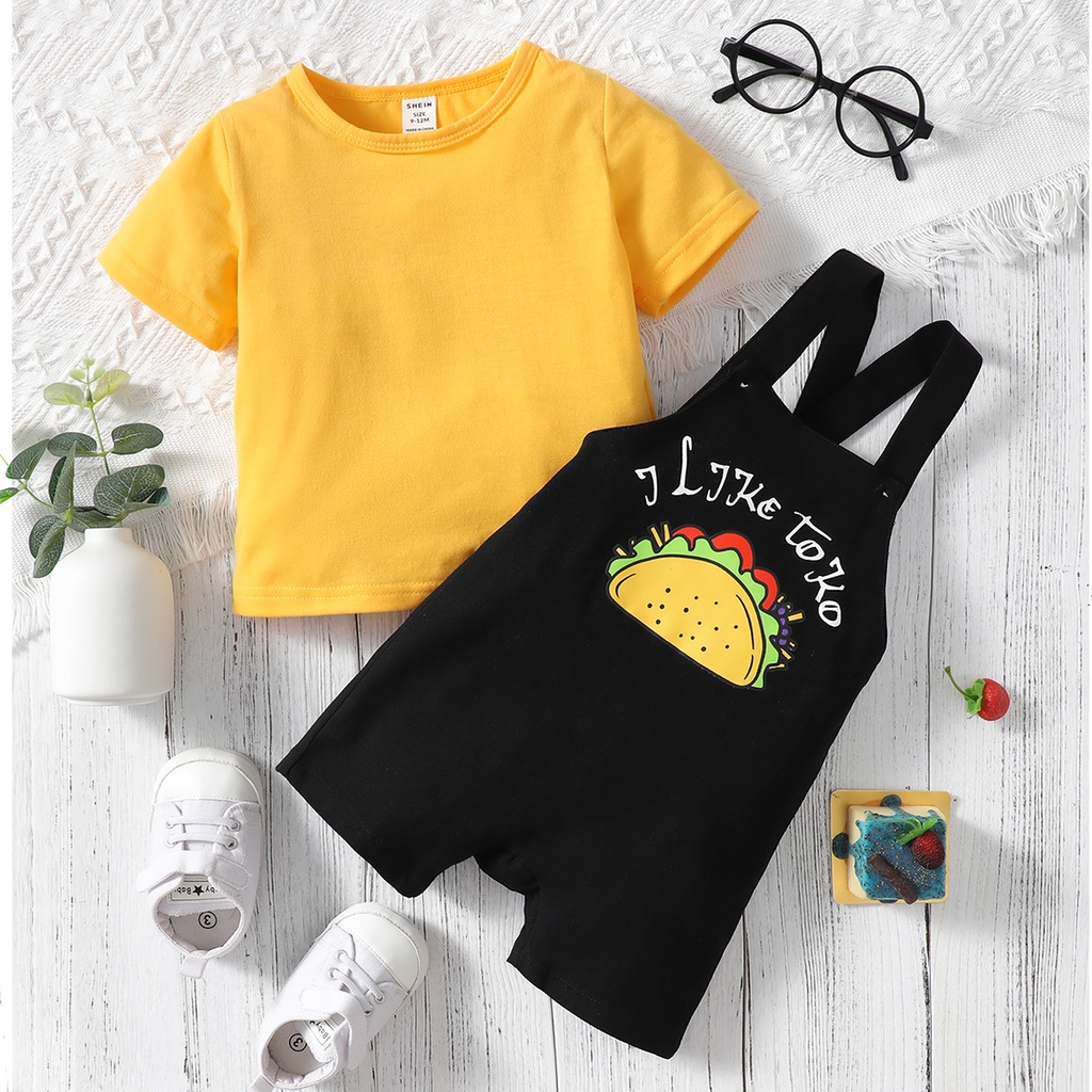Mikrdoo 1-3 Years Toddler Baby Boy Cute Taco Pattern Summer Clothing ...
