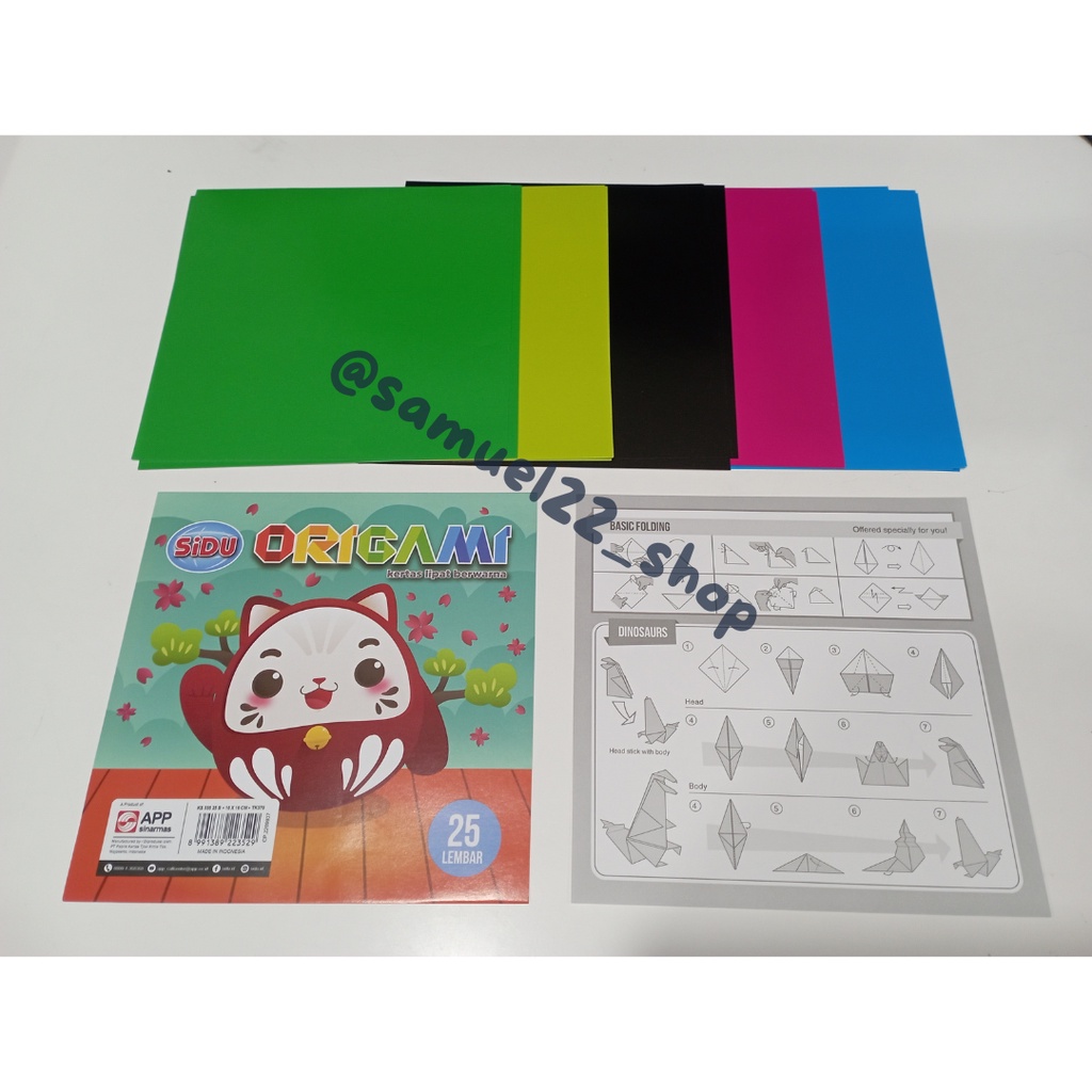 Folding Paper / Sidu Origami Paper 16 × 16 25 B Contains 25 Sheets ...