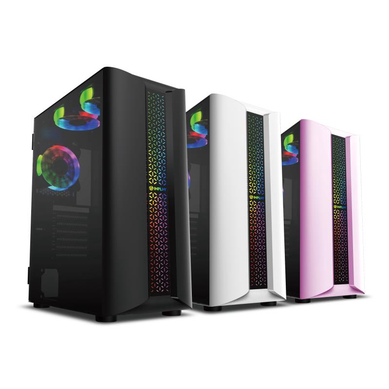 INPLAY ESPORT 06 BLACK/WHITE Tempered glass WIDEBODY E-ATX GAMING CASE ...