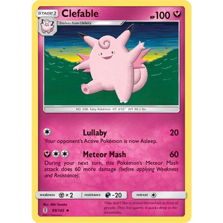 Cleffa , Clefairy & Clefable Pokemon Cards TCG ( 1st Gen Pokemon ...