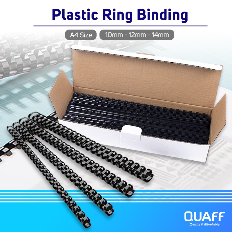 Plastic Ring Binding Black A4 Size Spring Binder 100 Pcs Per Pack ...