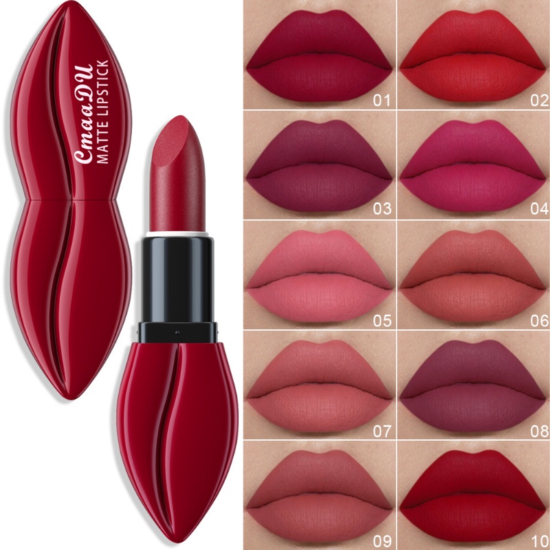Matte Lipstick 24 Hours Long Lasting Non-stick Cup Waterproof Velvet ...