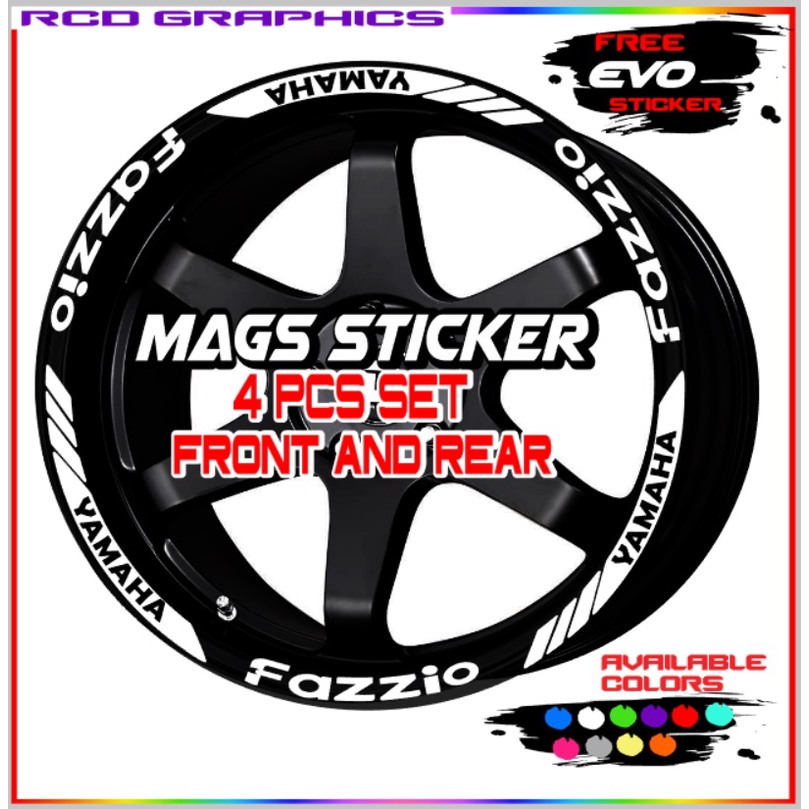 Mags Sticker Mio fazzio mags sticker 4pcs set front and rear sticker ...