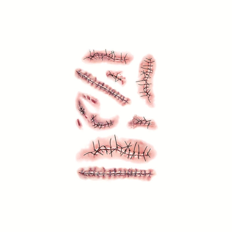 Halloween Tattoo Stickers Simulation Horror Blooding Fake Wound ...
