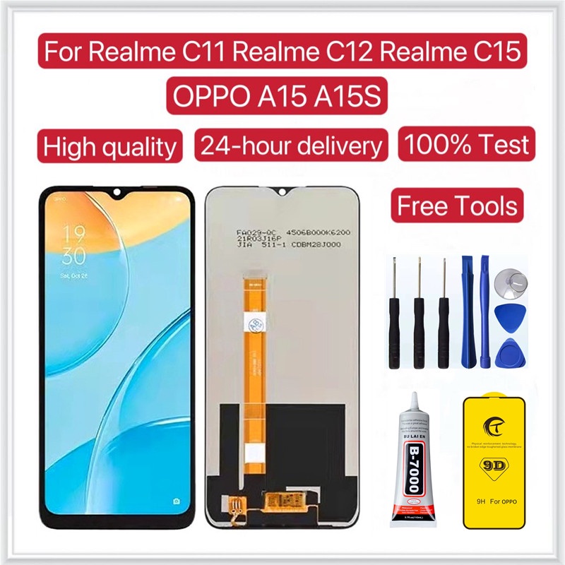 For Realme C15 LCD Original C11 C12 A15 A15S Digital Touch Screen Display For Realme C12 LCD ...