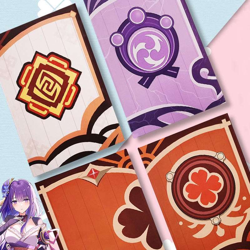 Genshin Impact Notebook Zhongli Xiao Klee 7 Elements Cosplay Notepads ...