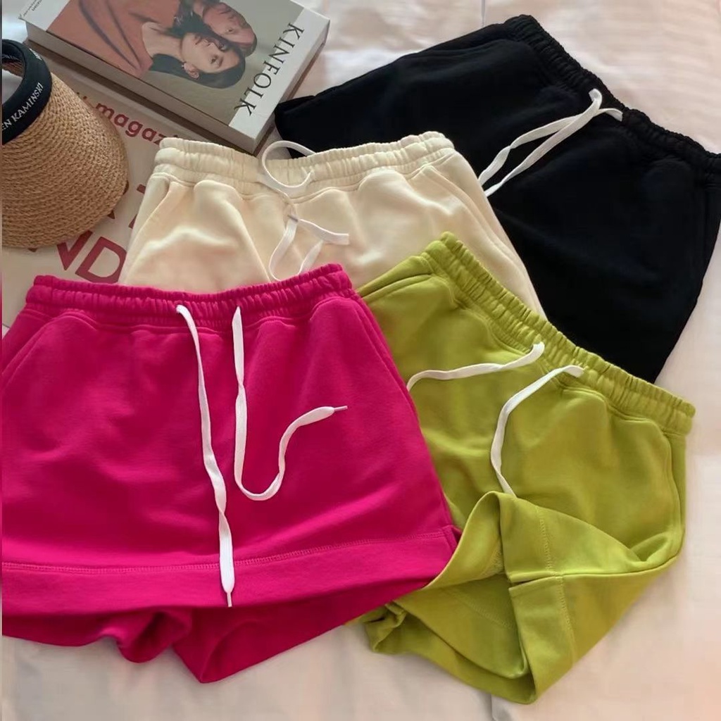 Shorts for Woman Plus Size Girl Elastic Drawstring Pants A-Line High ...