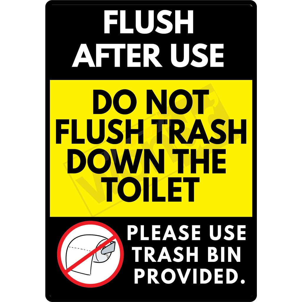 Restroom, Toilet, and Comfort Room Cleanliness and Maintenance Signs ...