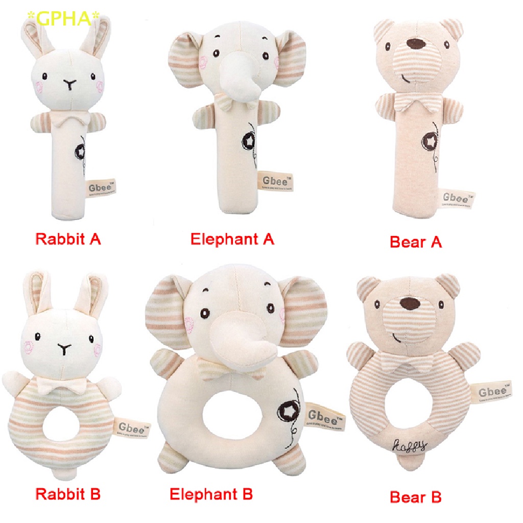 GPHA> Baby Rattles Soft Cartoon Cute Plush Animal Toys Child ...